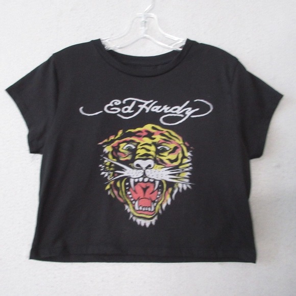 Ed Hardy | Tops | Ed Hardy Baby Tee Crop Top Tiger Y2k Style Grunge ...